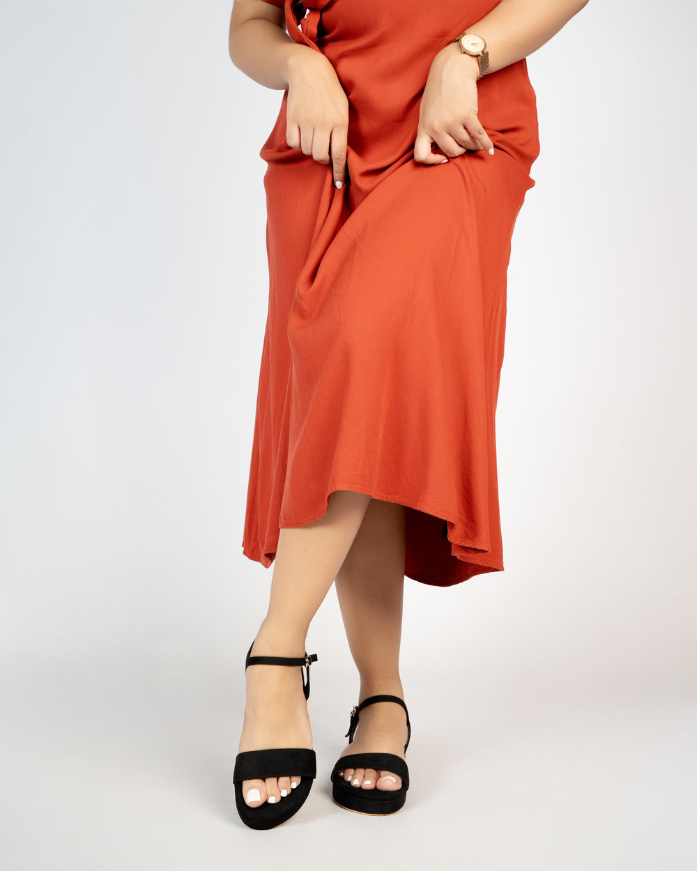 BLACK OPEN TOE PLATFORM HEELS – Sereppu